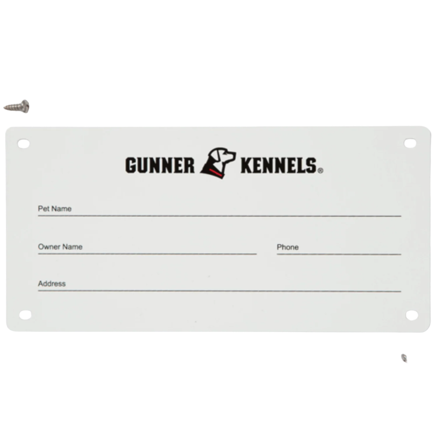 GUNNER Name Plate | Dog Crate Accessories | GUNNER